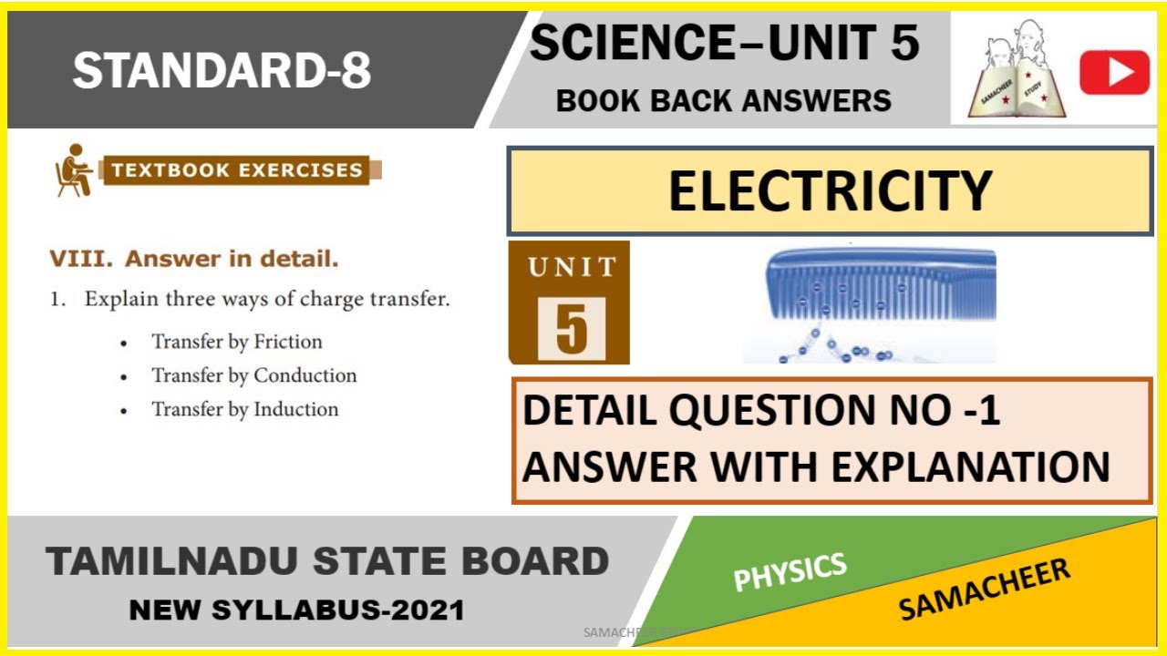 8th science electricity book back answers unit 5 detail 1|Explain three ...