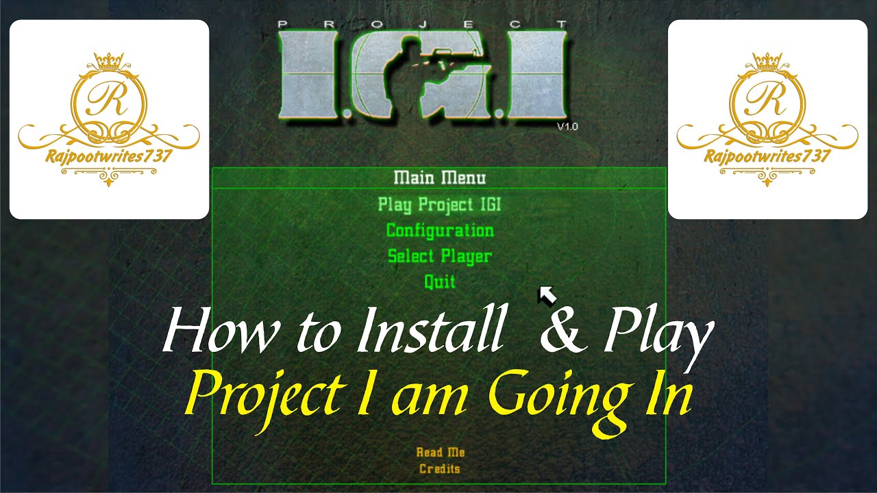 Project I am Going In | IGI Game | How To Install igi - YouTube