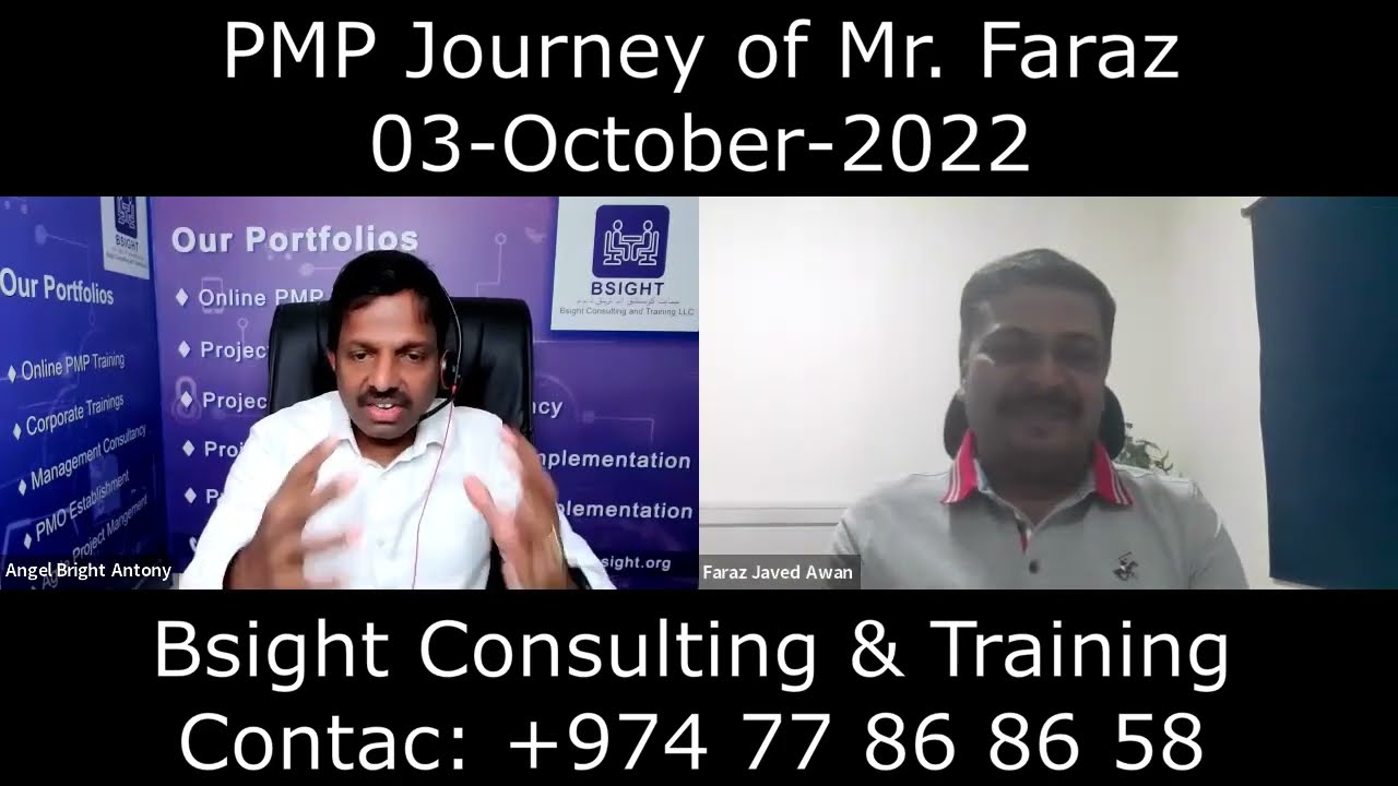 PMP Success Journey of Mr. Faraz Javed Awan, Cx Manager, Eccogulf ...