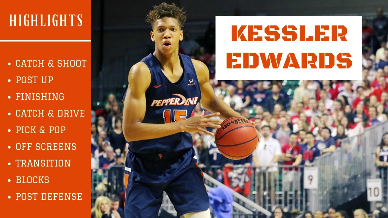 KESSLER EDWARDS drafted by Brooklyn Nets | Highlights at Pepperdine ...