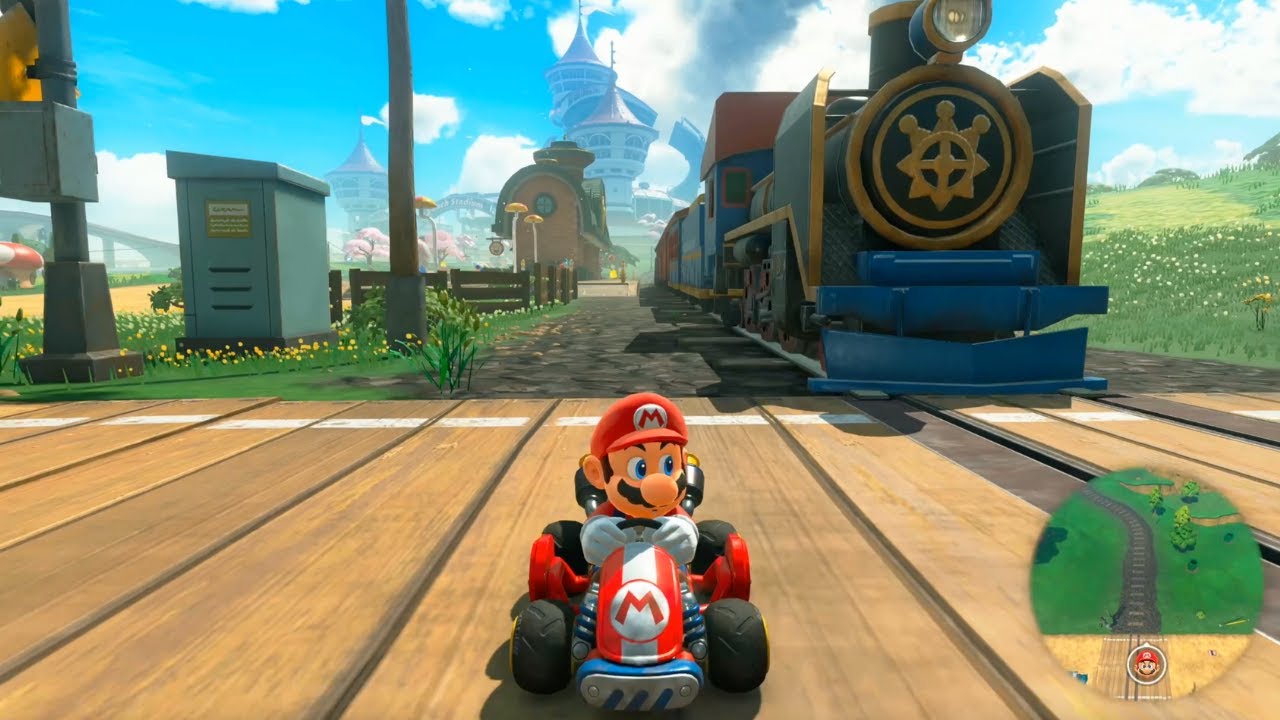 How To Ride A Train In Mario Kart World - YouTube