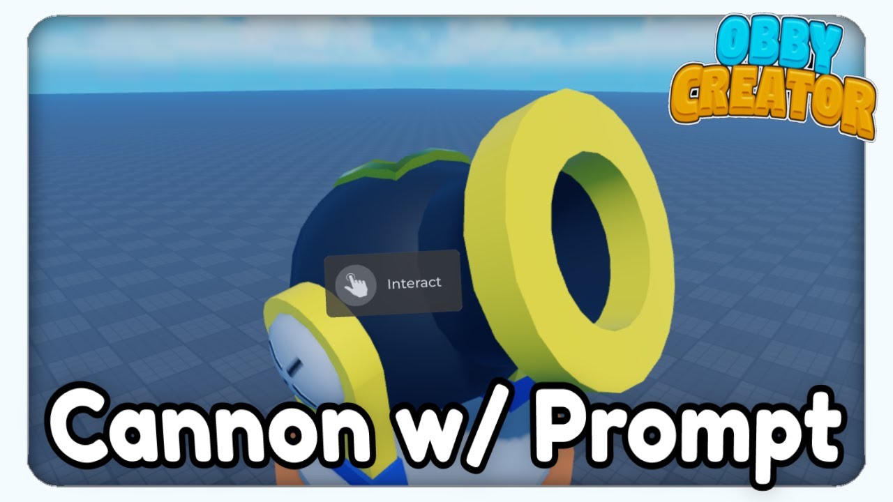 How To Make Working Cannon With Prompt Tutorial || Roblox - Obby ...