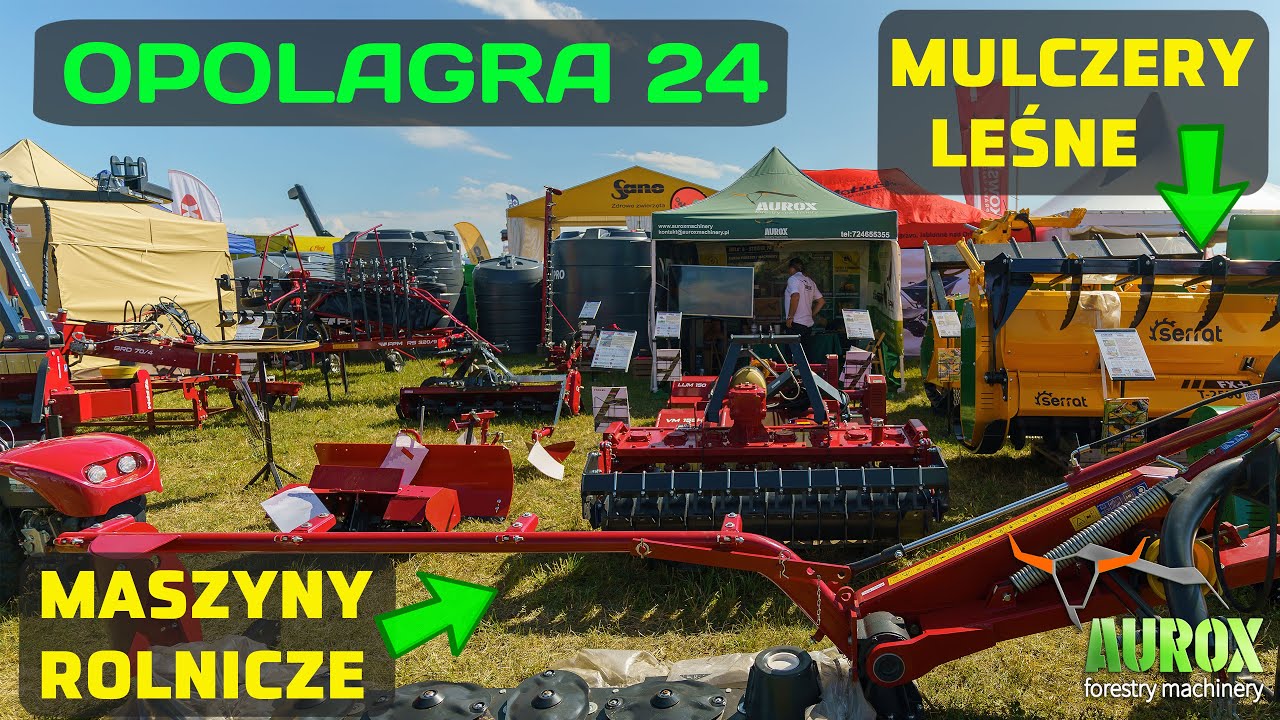 Mulczery leśne i kosiarki rolnicze - wystawa Aurox na Opolagra '24 #maszynyrolnicze # ...