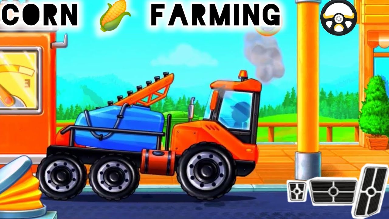 Corn 🌽 farming in village|| kids tractor simulator games 🎮 || #90 - YouTube