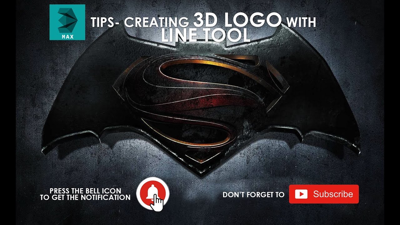 Tips on Line tool- 3DS MAX- How to create logo with the help of line ...
