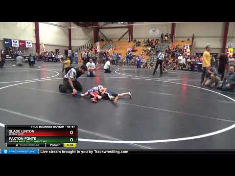 True Beginner Bantam 45-47 Paxton Fonte Arvada West Youth Wrestling Vs Slade Linton Duran Elite