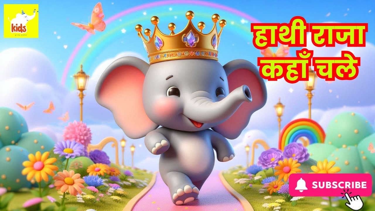Hathi Raja Kids Rhyme | 3D Animated Hindi Hathi Raja Nursery Rhyme ...