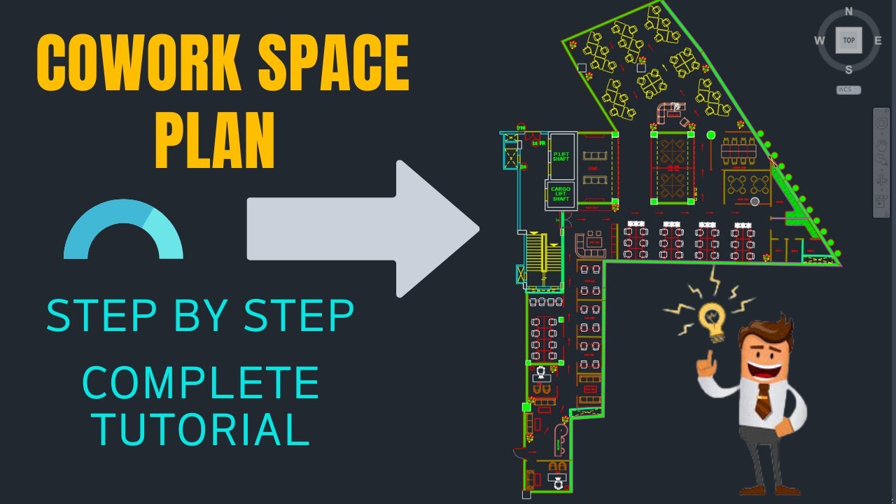 Designing a Modern Coworking Space Plan in Autocad - YouTube