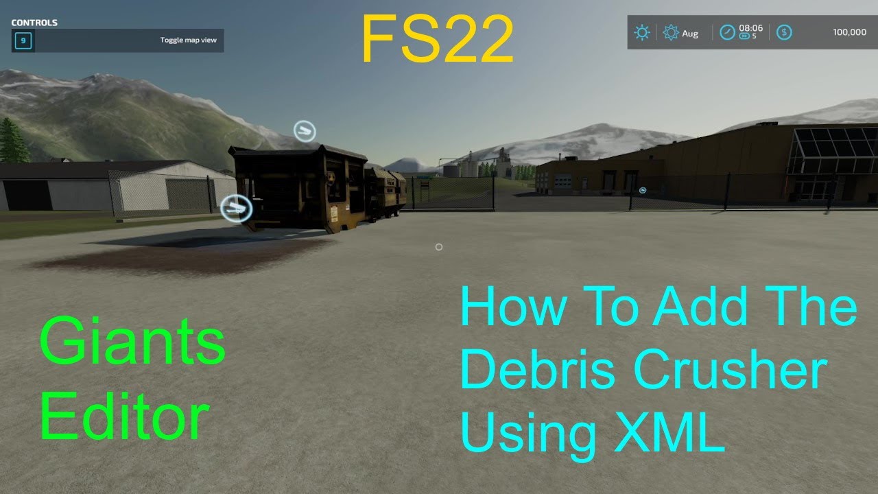 Giants Editor Tutorial How To Add The Debris Crusher To Your Map Using Xml Beginner Fs22