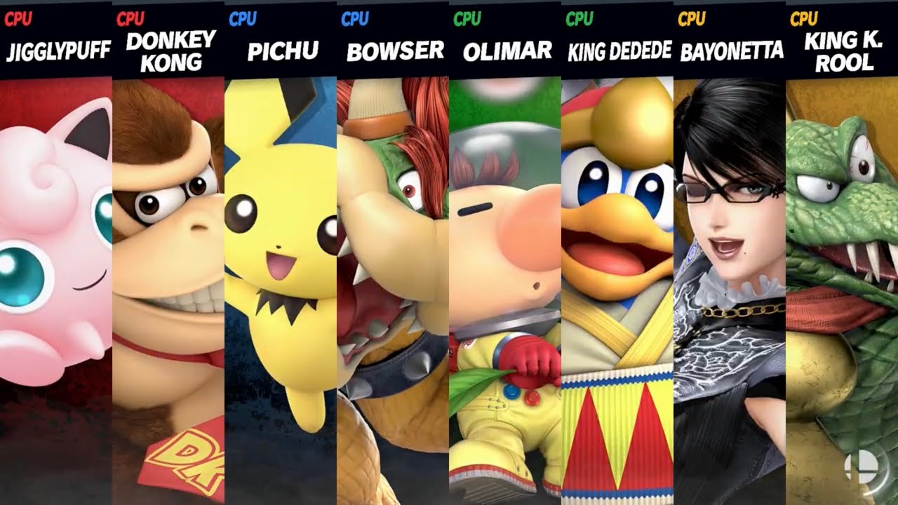 Super Smash Bros. Ultimate - Light and heavy characters from each ...