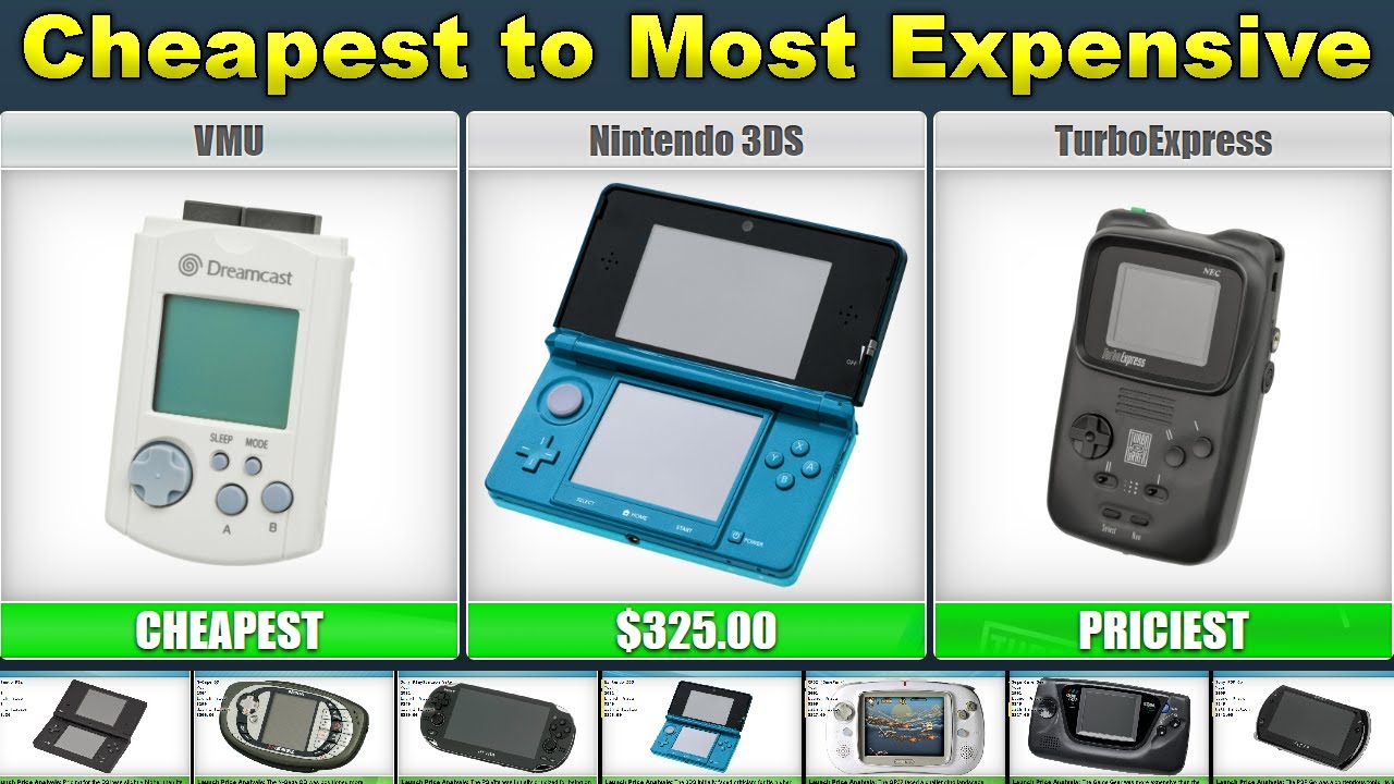 Comparison: Video Game Handheld Prices - YouTube