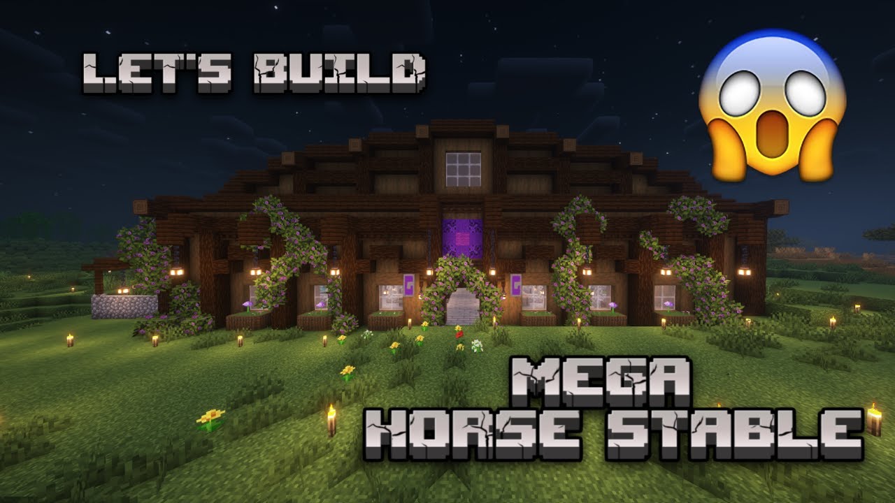 How to build a Minecraft Mega stable for your horse...Part 3 - YouTube