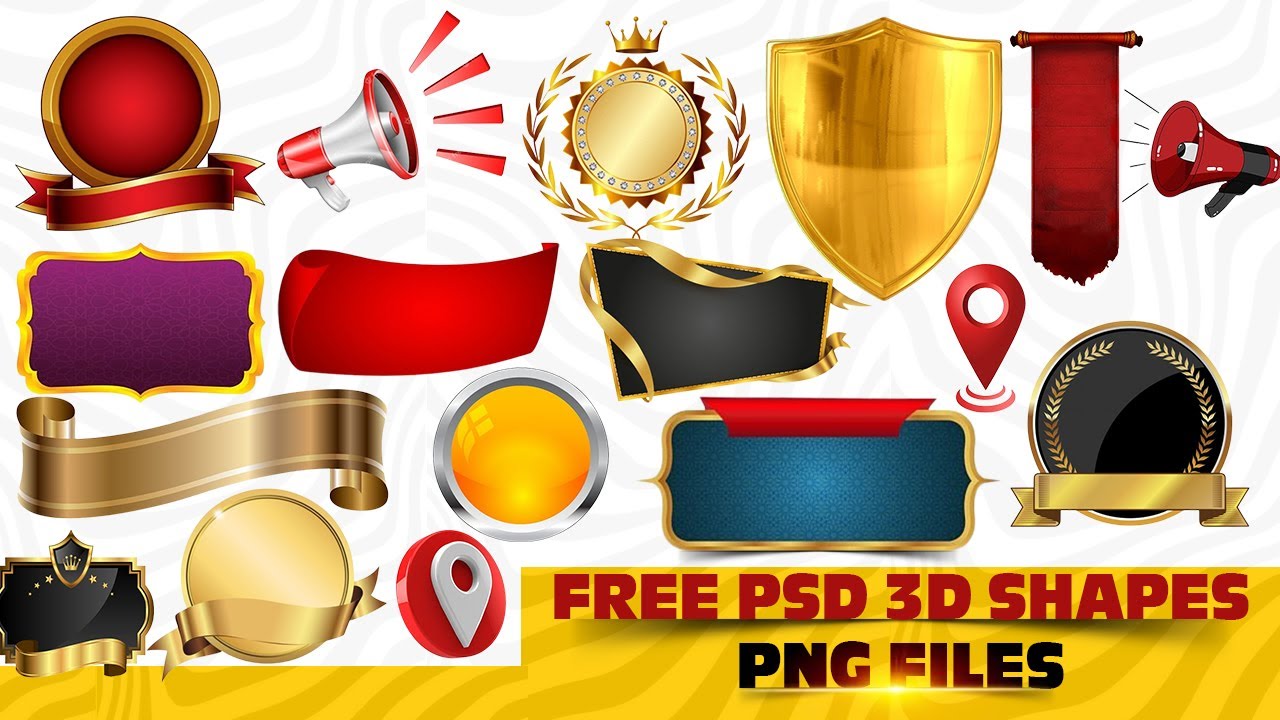 FREE 3D SHAPES - PHOTOSHOP DOCUMENT (PSD) PNG FILES - FREE TUTORIALS IN ...