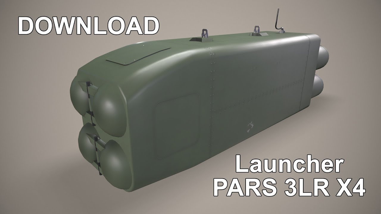 Launcher PARS 3LR With Missile X4 3D Model - YouTube