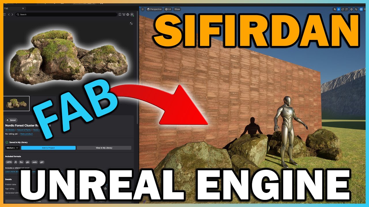 8# FAB Nasıl Kullanılır? (Quixel Megascan) - SIFIRDAN Unreal Engine 5 ...