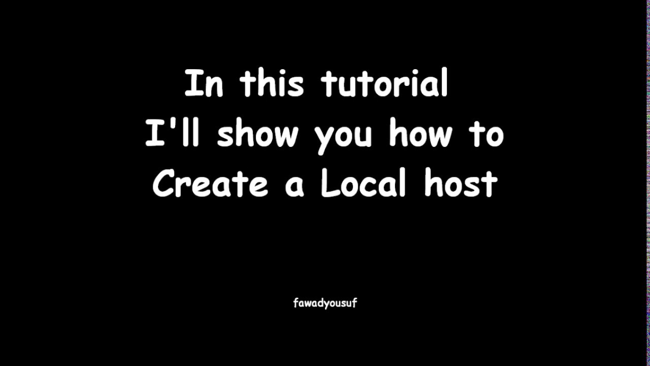 How to Create a Localhost - YouTube