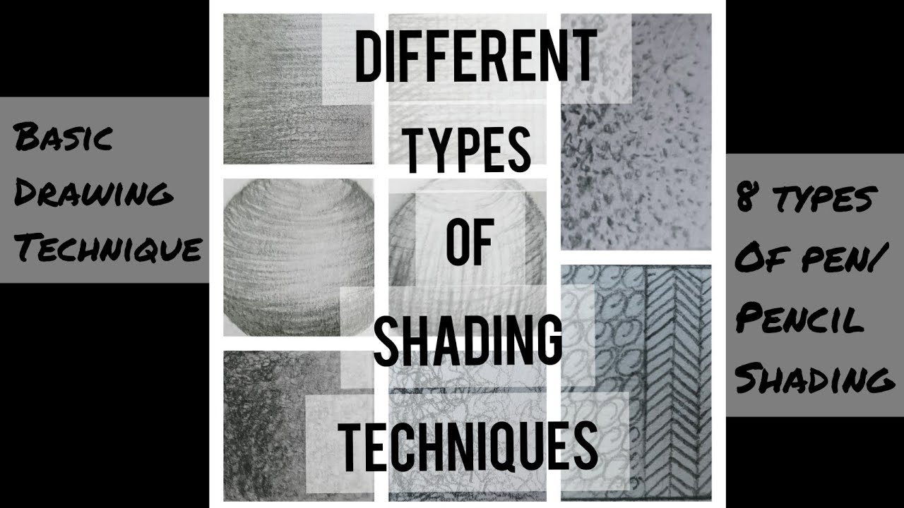 Basic drawing technique||Different typed of shading technique - YouTube