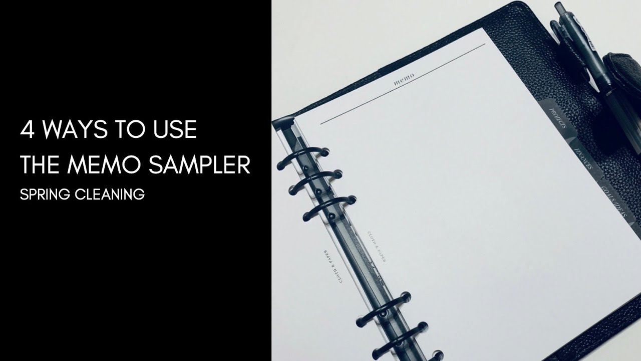 Spring Cleaning! 4 Ways to Use the Memo Planner Insert Sampler | Cloth ...