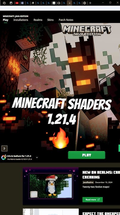 Enable Shaders in 1.21.4 Minecraft (Java) - YouTube