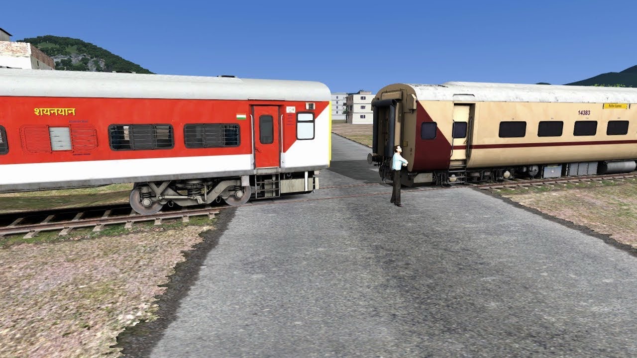 IZN WDM3D With Wide Window LHB Coaches Coupling 2nd AC Utkrisht Coaches ...