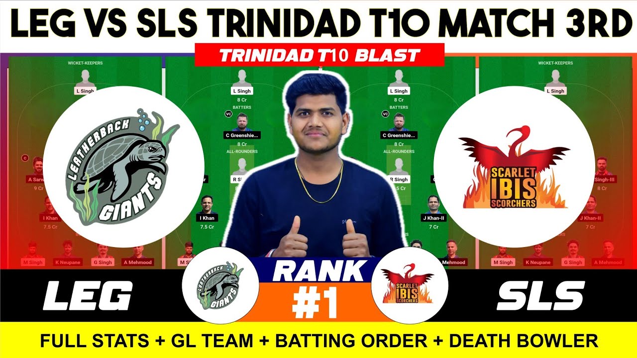 LEG vs SLS || LEG vs SLS Prediction || LEG VS SLS 3RD Trinidad T10 ...