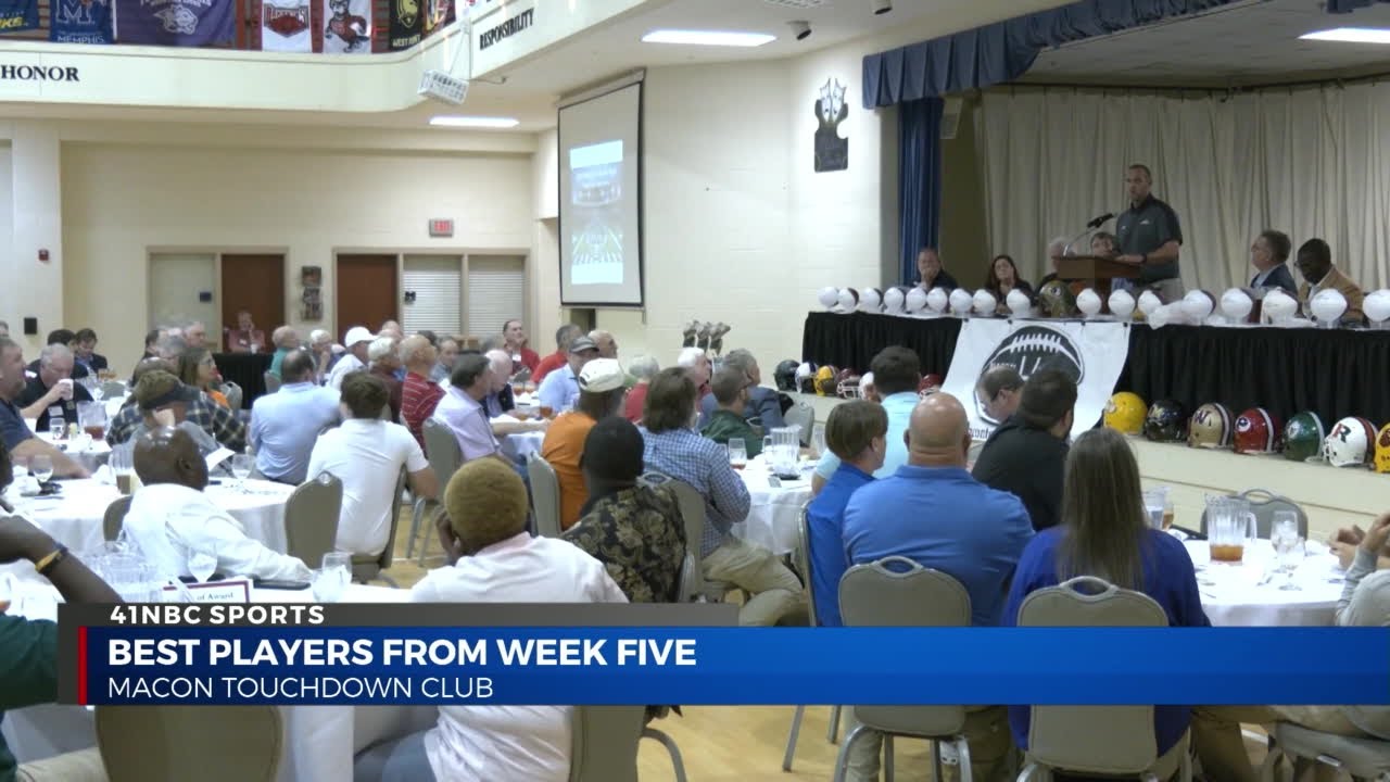Macon Touchdown Club Honors the Best from Week 5 - YouTube