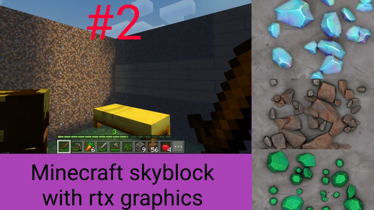 Minecraft: PE Sky Block adventures with rtx like graphics 😱// Minecraft ...