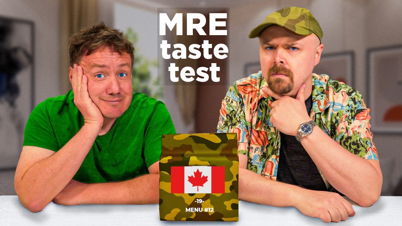 British Guys Taste Test Canadian MRE (Meal Ready to Eat) ft @ashens ...