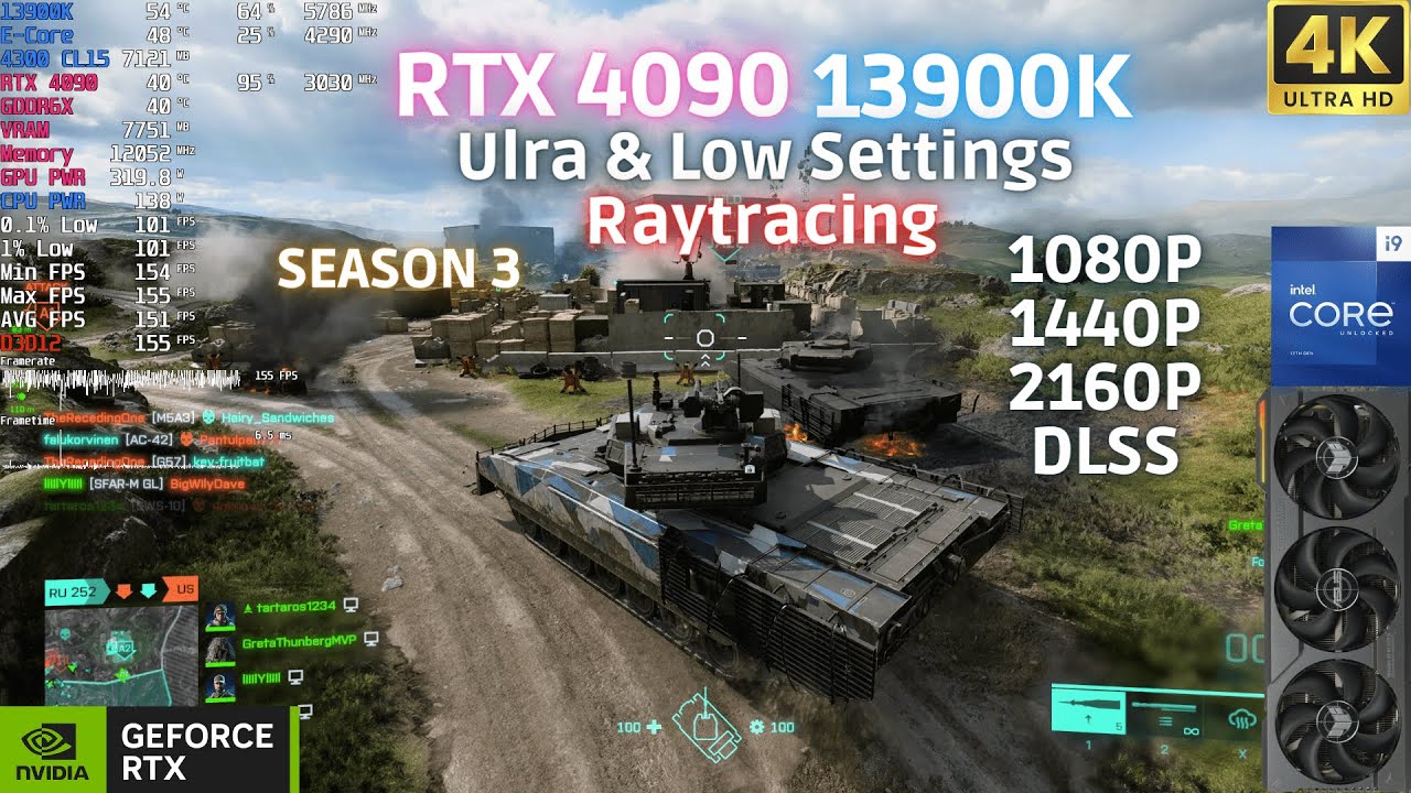 Battlefield 2042 Season 3 - Ultra & Low Settings 1080p 1440p 4K DLSS ...