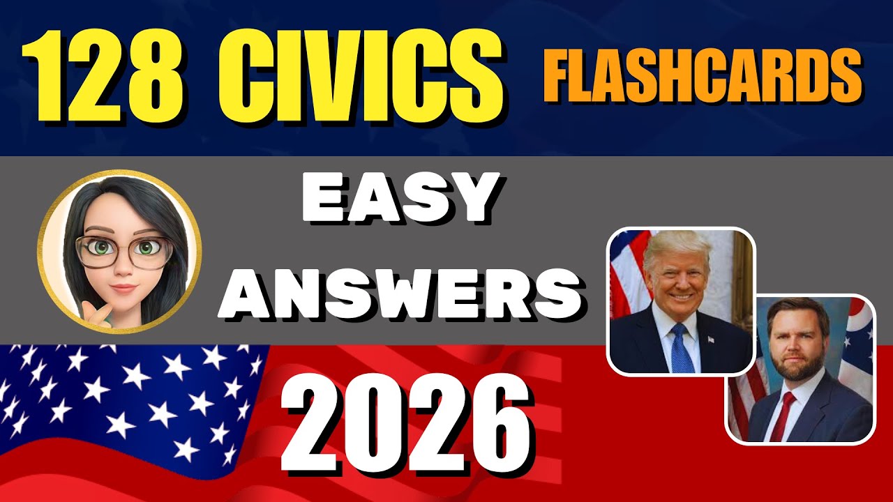 128 CIVICS QUESTIONS & ANSWERS 2025 🛑New Citizenship Test 2025🛑 English ...