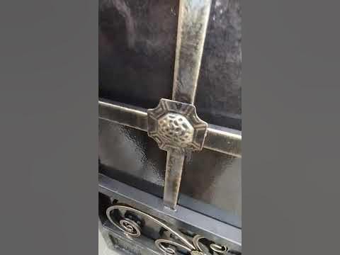 железные ворота внутри с калиткой - YouTube