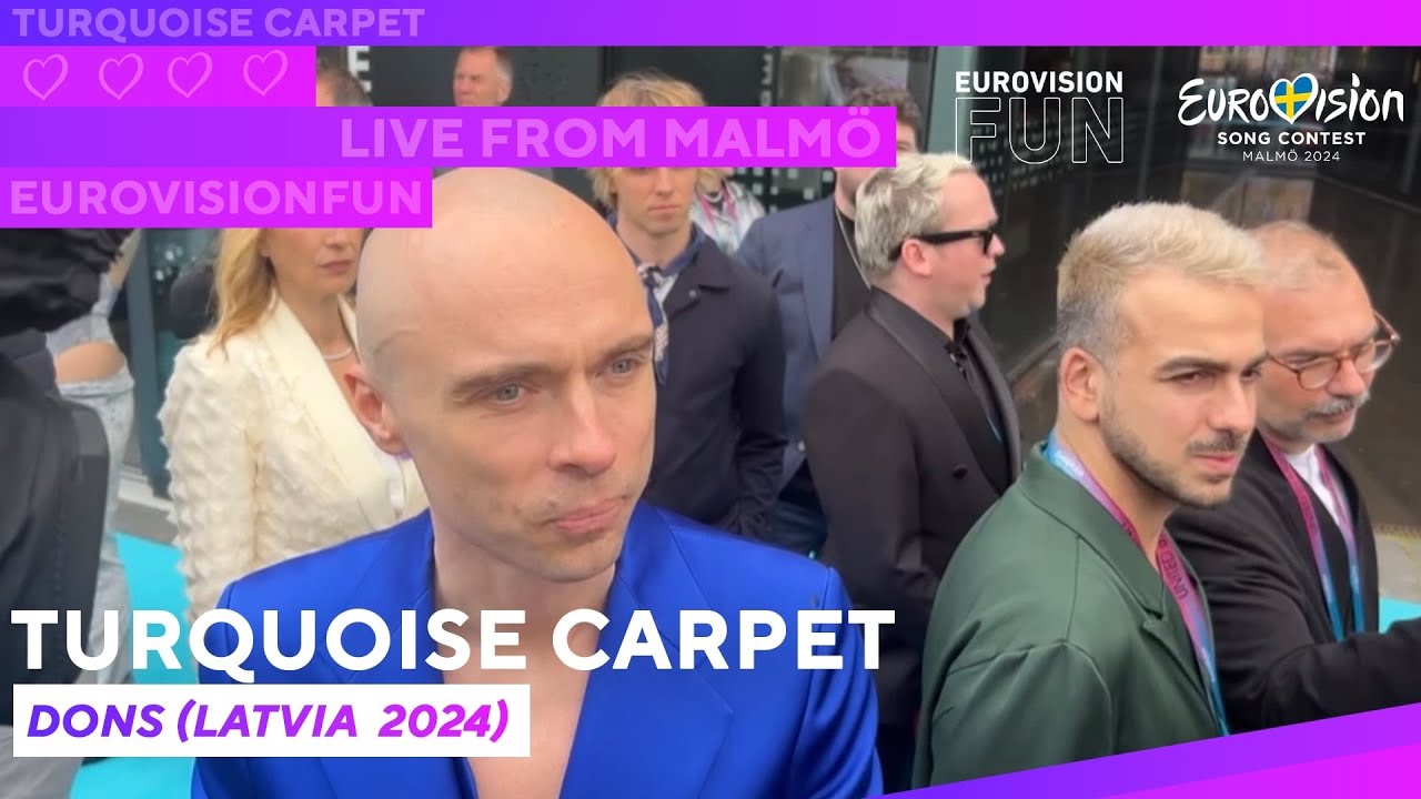 Turquoise Carpet 2024 - Dons (Latvia) | EurovisionFun - YouTube