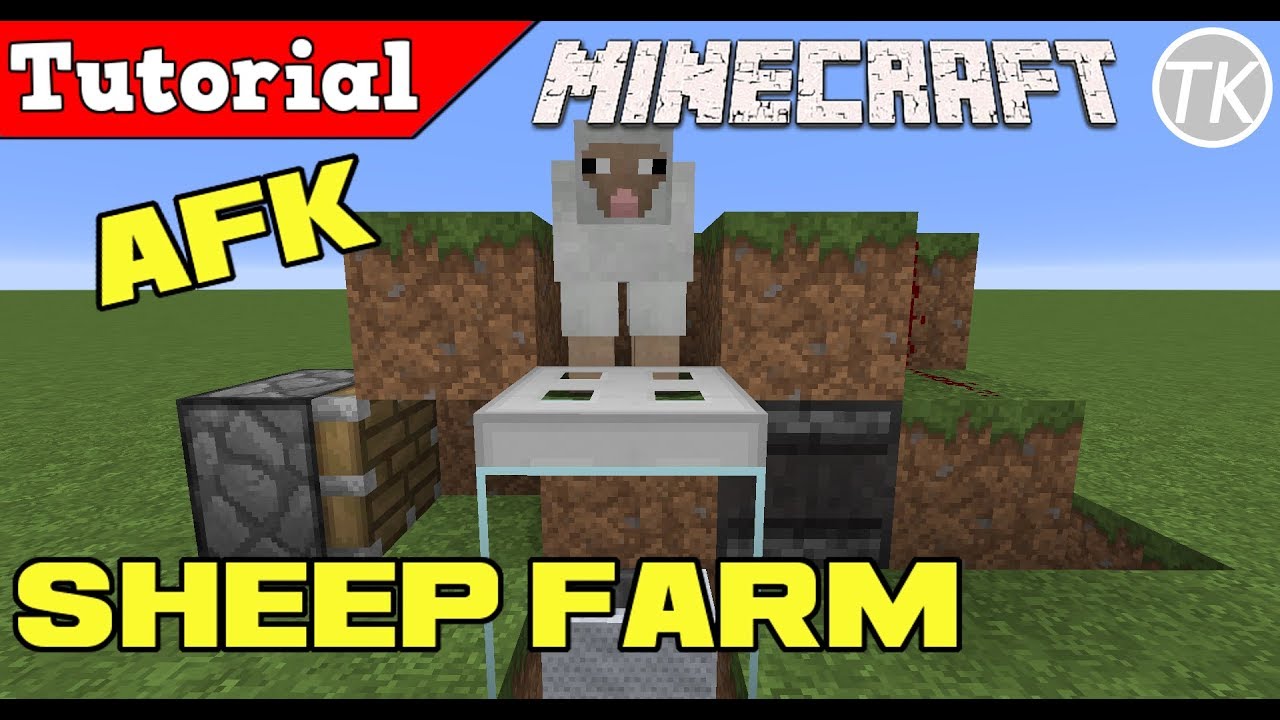 Minecraft AFK Sheep Farm! Redstone Tutorial - YouTube