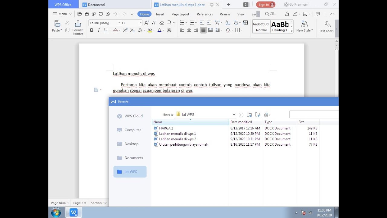 Civil computer # 1 Cara membuka dan menutup file Doc di WPS - YouTube