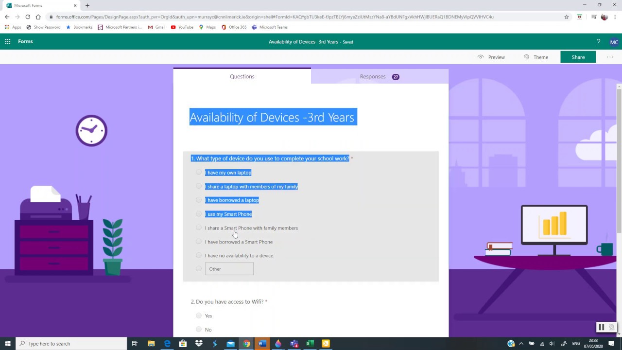 Tips - Printing Microsoft Forms - YouTube