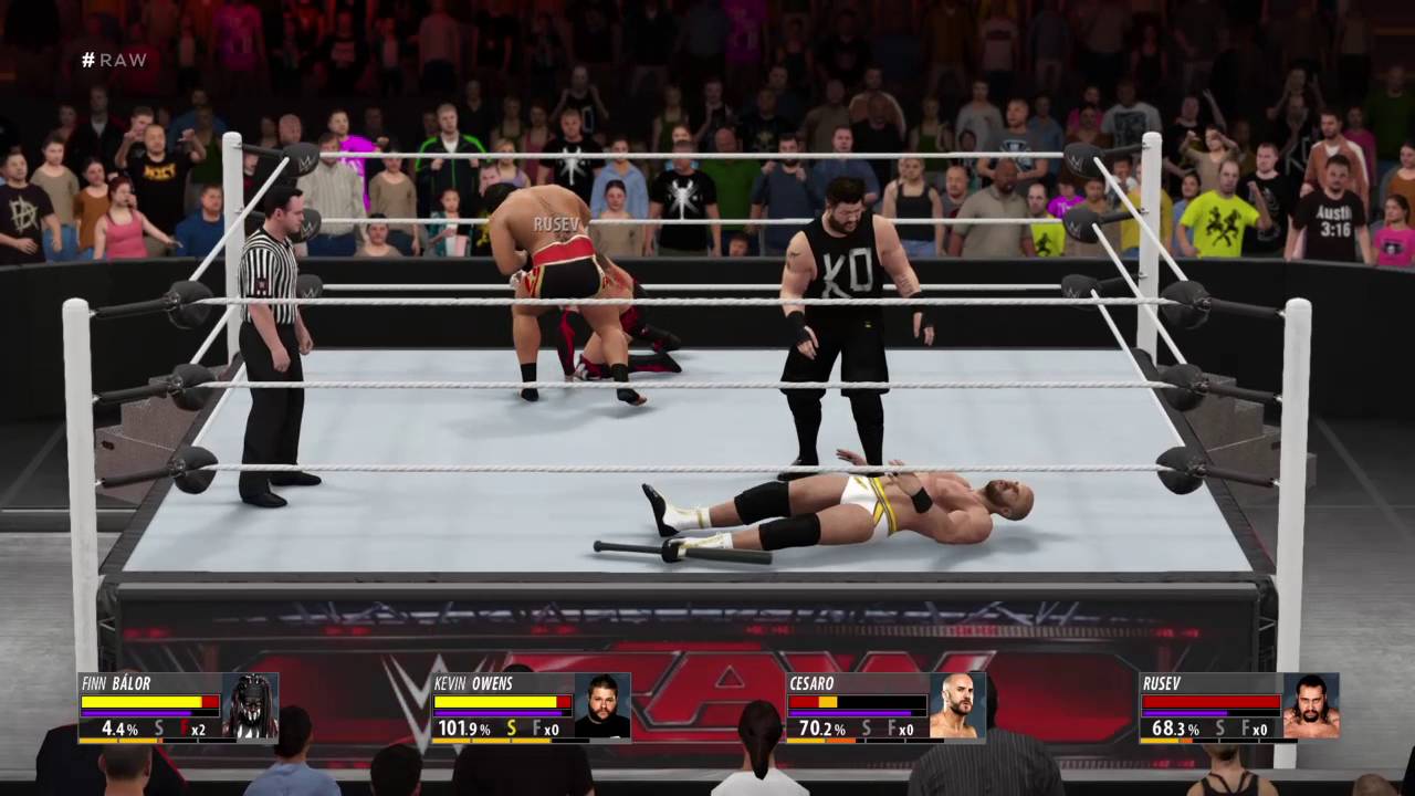 Finn Balor Vs Cesaro Vs Rusev Vs Kevin Owens|WWE RAW|Fatal 4 Way Match ...