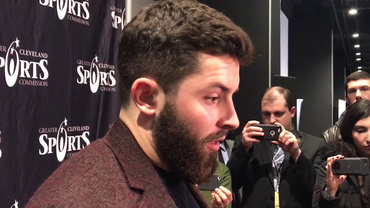 Baker Mayfield on filming NFL commercial with Tom Brady - YouTube