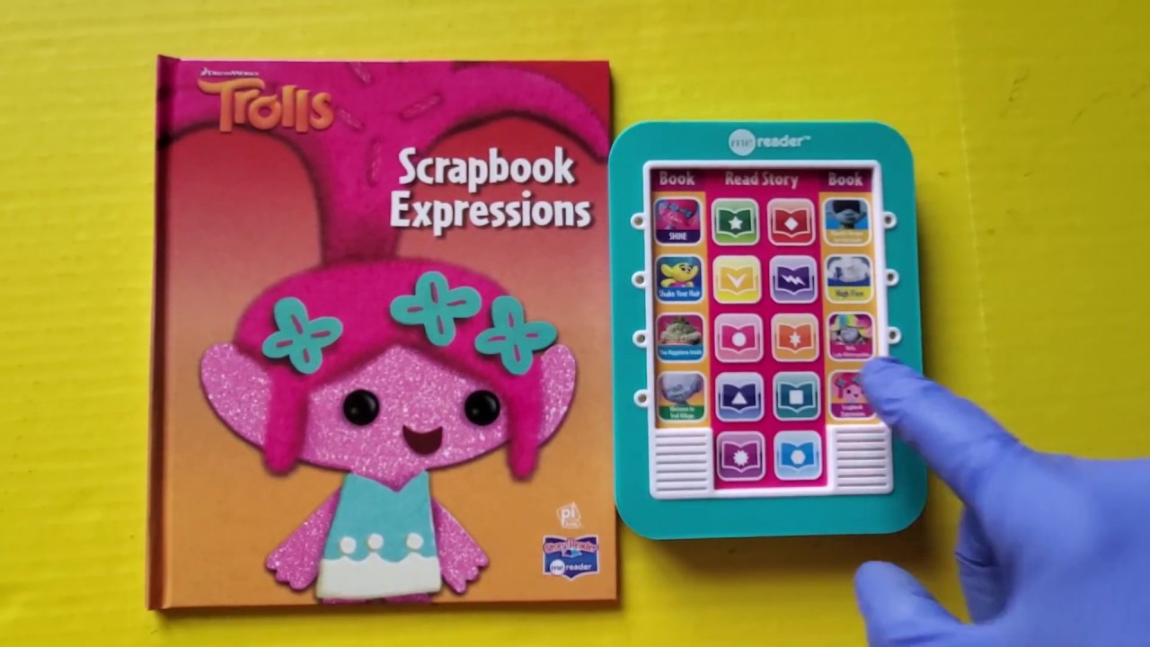 MeReader TROLLS Scrapbook Expressions Electronic Reader - YouTube