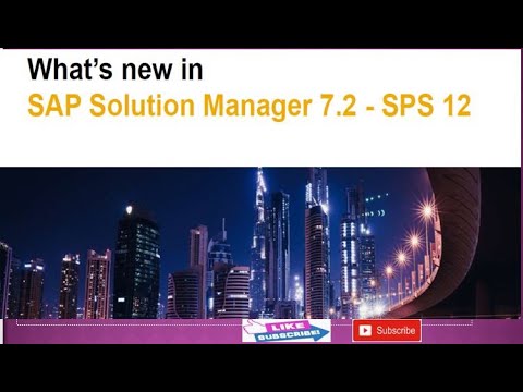 What's New - SAP SolMan 7.2 SP12 part 1 - YouTube
