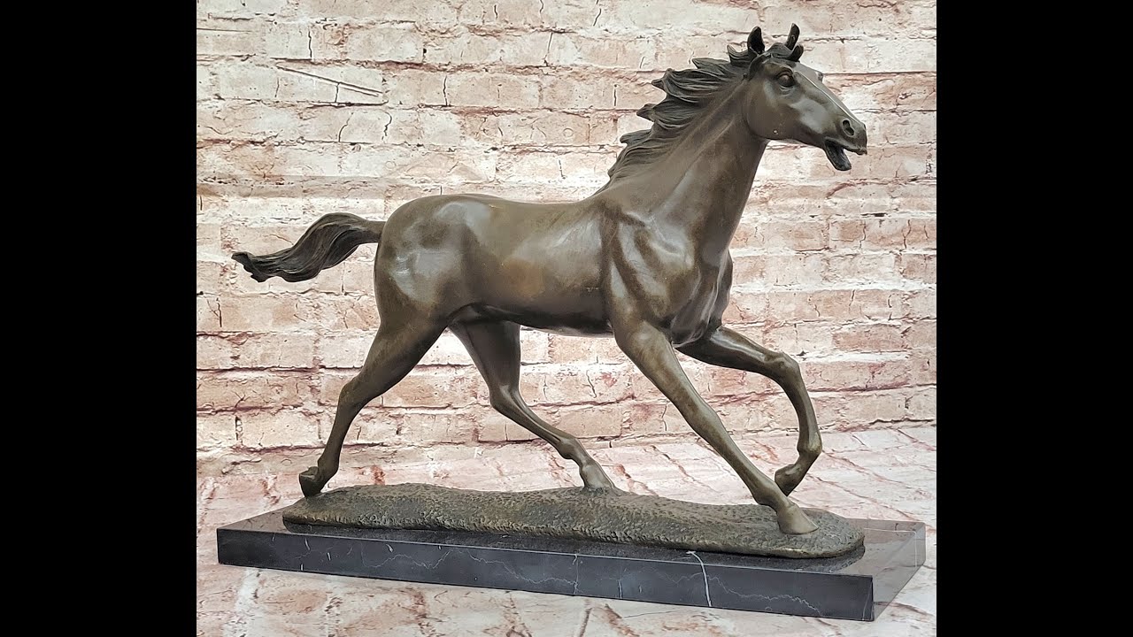 Bronze Running Horse Statue – Realistic Equine Sculpture for Home ...