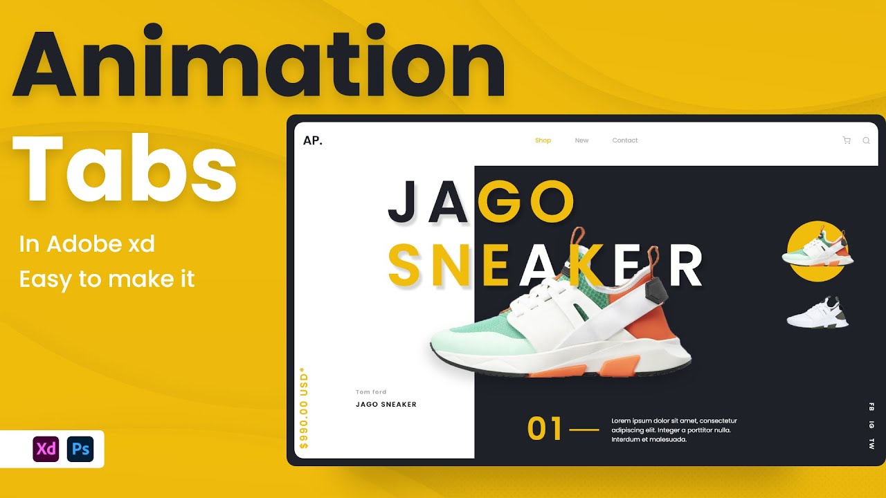 How to Create Prototype Tabs in Adobe XD With Animation - YouTube