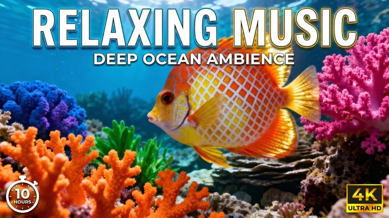 4K Underwater Ocean Escape 🌊 Beautiful Marine Life & Relaxing Music for ...