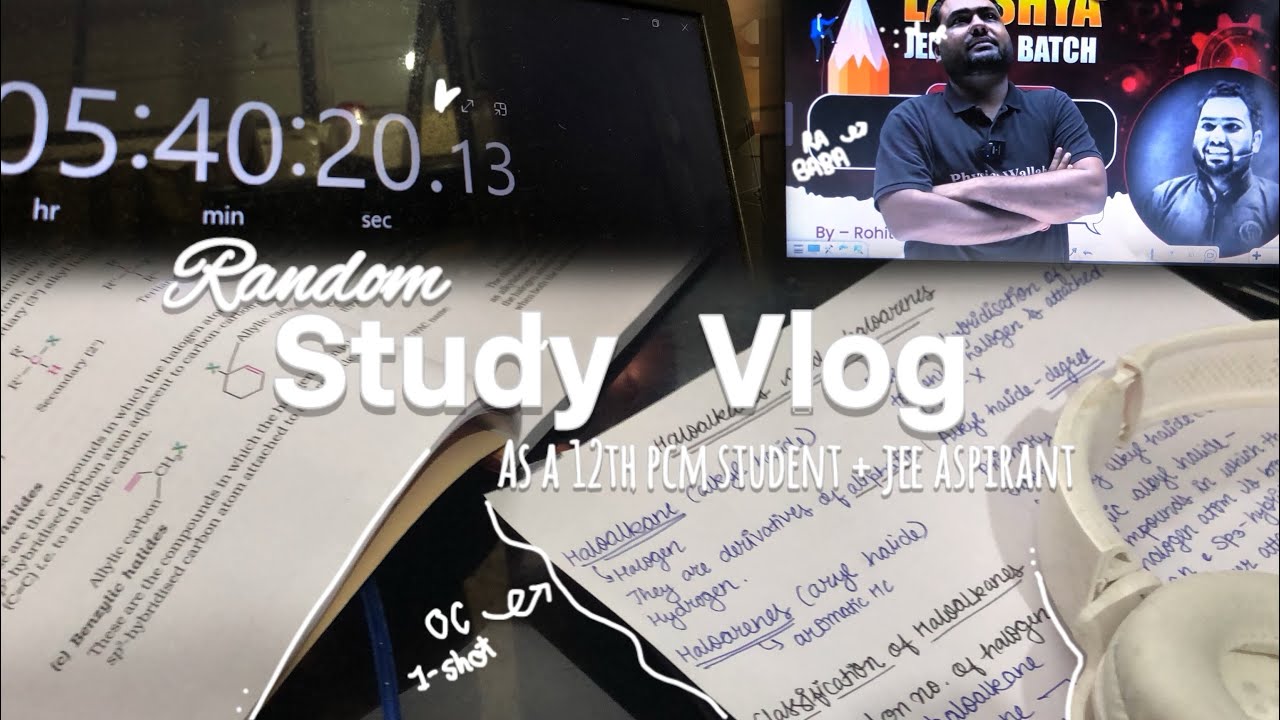 Random study vlog as a 12th pcm student and a jee aspirant🌊 | jee | neet | aesthetic study vlog ...