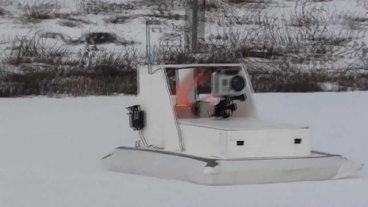 RC Hovercraft- Ice/Snow Drifting - YouTube