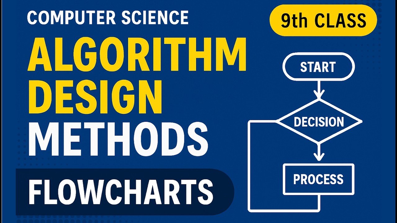 Algorithm Design Methods + Flowcharts | Part 1 | 9th Class Computer ...