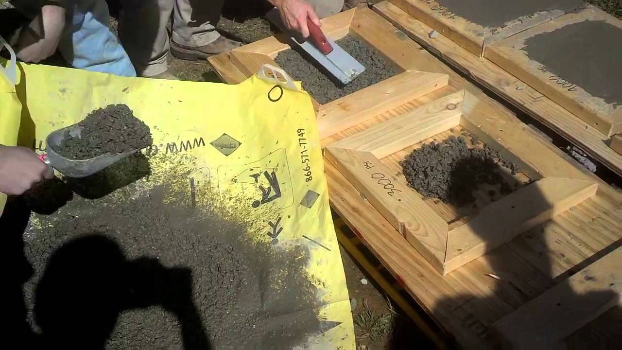 Concrete mix design lab - BSCI 3430, Spring 2014, Lab Crew 6, 3 mixes ...