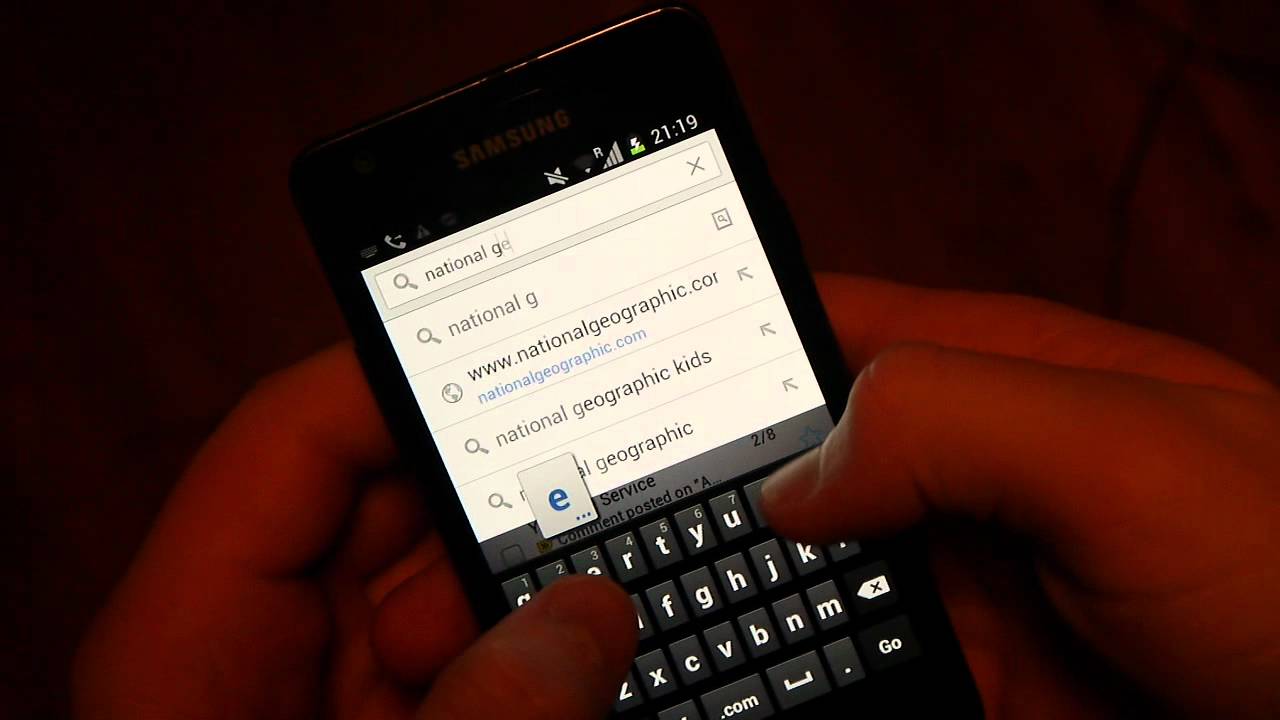 Google Chrome browser ANDROID 4 Samsung Galaxy S2 - YouTube