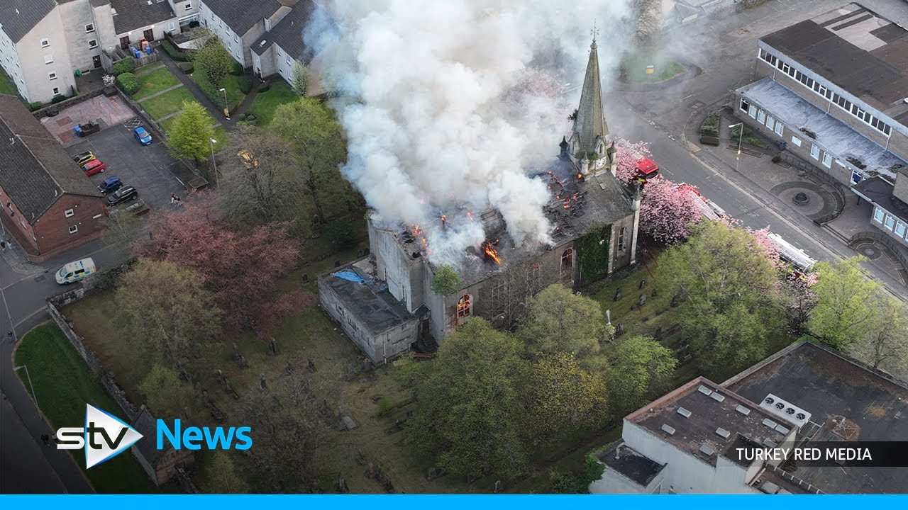 Fire threatens to destroy church as blaze engulfs it for second time ...