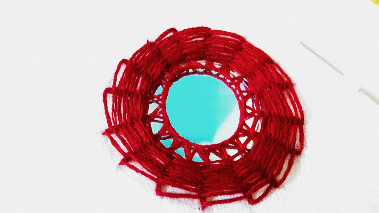 HAND EMBROIDERY : MIRROR WORK(SHISHA) #9 - YouTube