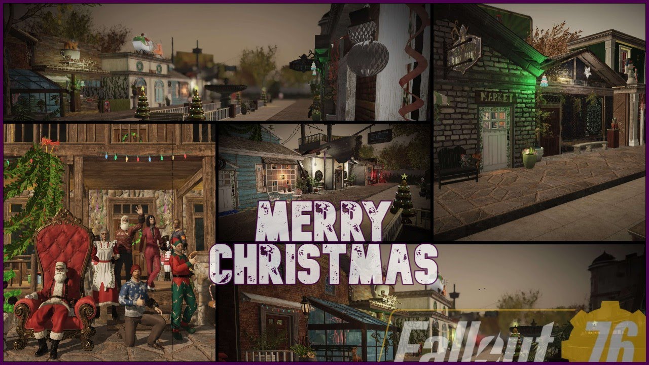 Fallout 76 *Christmas* Shelter Build - Christmas Village - YouTube